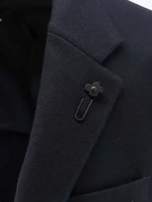 LARDINI Cashmere Blazer With Iconic Metal Pin