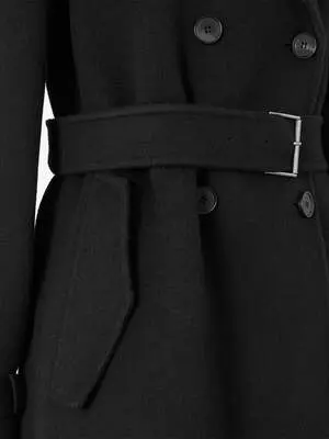 Fendi Ff Zucca Virgin Wool Midi Coat