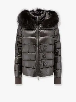 MOORER Pegaso A Removable Wool And Cashmere Blend Down Jacket - Brown