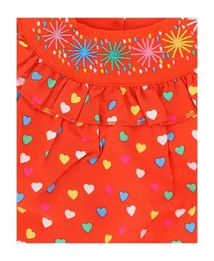 Stella McCartney Crew-neck Long-sleeve Dress Floral Balloon Pants