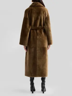 ARMA Rien Reversible Shearling-leather Longline Coat