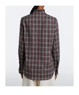 NILI LOTAN Elio Ruffled Checked Cotton Shirt