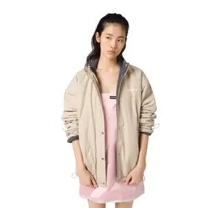 Miu Miu Panama Cotton And Fleece Blouson Jacket - Limestone
