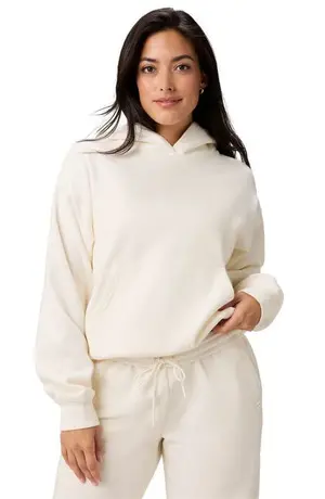 FABLETICS Cozy Fleece Hoodie - Bone