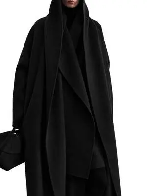 TOTEME Long Wool Coat With Hood