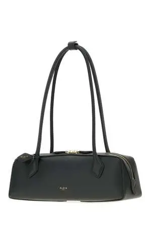 Alaïa Graphite Leather Medium Teckel Shoulder Bag - Gray