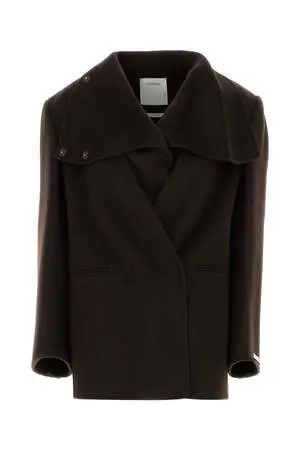 Sportmax Dark Wool Manna Coat - Brown