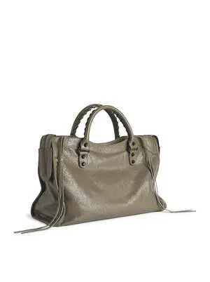 Balenciaga Women`s Le City Medium Bag In Military - Green
