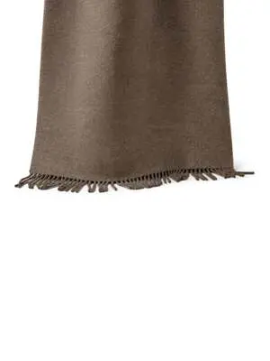 Brunello Cucinelli Wool And Cashmere Knit Scarf With Hood