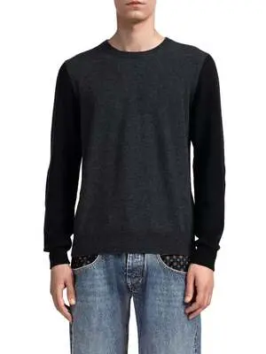 MAISON MARGIELA Color-block Crew-neck Sweater