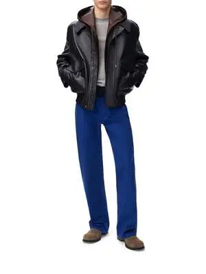 Loewe Lambskin Nappa Jacket With A Contrasting Hood - Multicolor