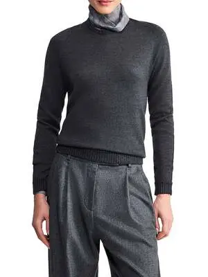 Giorgio Armani Anthracite Grey Crew-neck Sweater