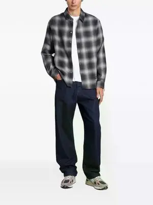 Maison Kitsuné Check-print Logo-embroidered Shirt