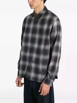 Maison Kitsuné Check-print Logo-embroidered Shirt
