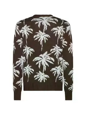 MAUNA KEA Palm-tree-intarsia Sweater