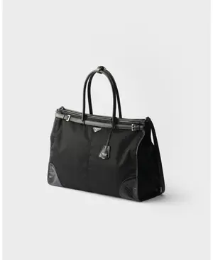 Prada Bonnie Re-nylon And Leather Tote Bag