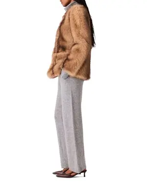 Maje Guston Oversized Faux Fur Coat