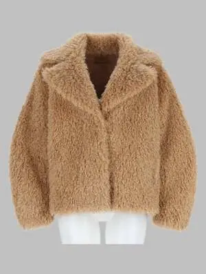 LEON & LOULOU PARIS Cashmere-style Sports Jacket In 100% Polyester - Beige