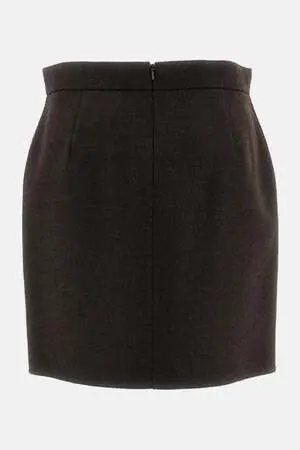 Max Mara Short Pure Felted Wool Skirt - Multicolor