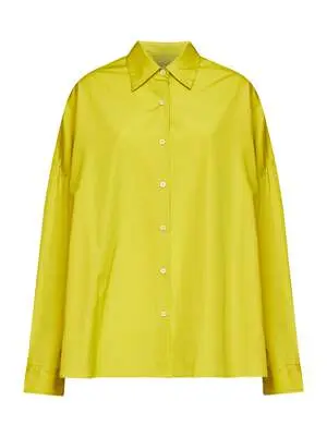 Dries Van Noten Lime Poplin Casia Cocoon Shirt - Multicolor
