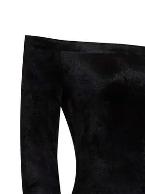 Alaïa Black Velvet Off-the-shoulder Bodysuit - Multicolor