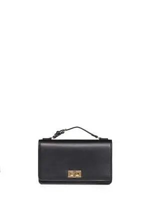 Fendi Black Peekaboo Wallet On Chain - Multicolor