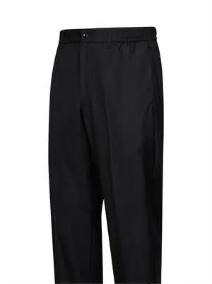 Tagliatore Black Virgin Wool Garcon Trousers