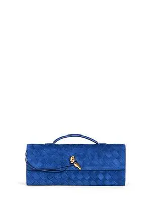 Bottega Veneta Blue Royal Andiamo Clutch Top Handle Clutch Bag - Multicolor