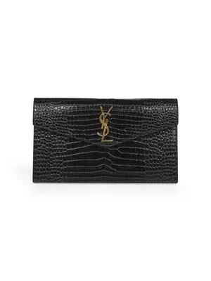 Saint Laurent Black Uptown Clutch Bag - Multicolor