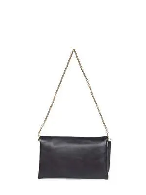 Fendi Black Mamma Baguette Pouch Clutch