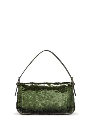 Fendi Military Green Baguette 26424 Shoulder Bag