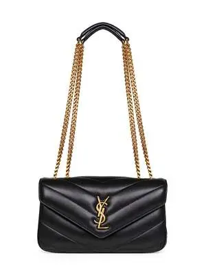 Saint Laurent Black Loulou Small Shoulder Bag - Multicolor