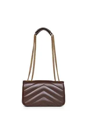 Saint Laurent Deep Hickory Loulou Small Shoulder Bag