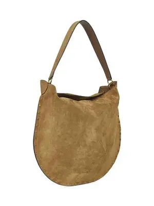 Isabel Marant Étoile Taupe Oskan Hobo Soft Shoulder Bag