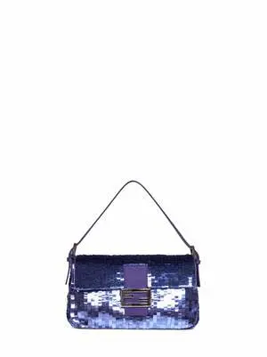Fendi Purple Baguette 26424 Shoulder Bag - Multicolor