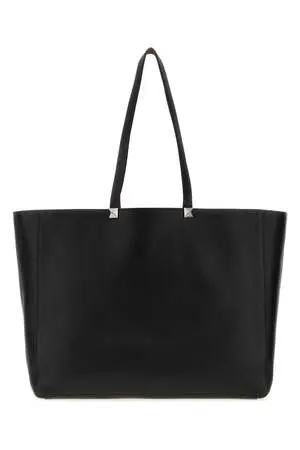 Valentino Garavani Leather Rockstud Reversible Shopping Bag - Black