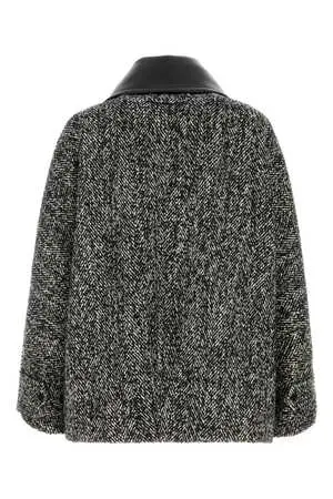 Balenciaga Two-tone Wool Blend Coat