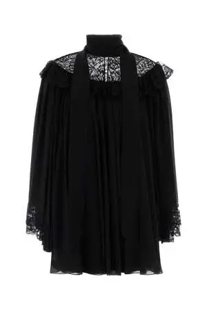 Chloé Silk Mini Dress - Black