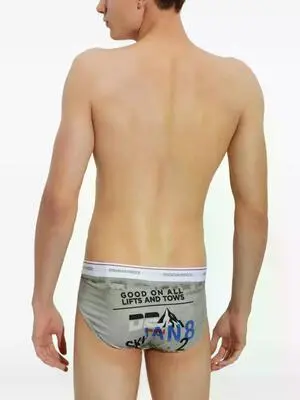 Dsquared2 Graphic-print Logo-waistband Briefs