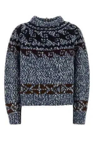 Moncler Embroidered Wool Blend Sweater - Multicolor