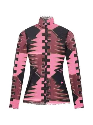 Emilio Pucci Printed High-neck Top - Multicolor