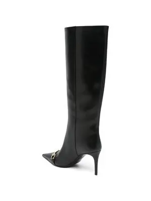 Gucci Leather Heel Boots