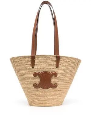 Celine Panier Medium Rafia Tote - Multicolor
