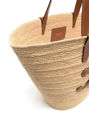 Celine Panier Medium Rafia Tote