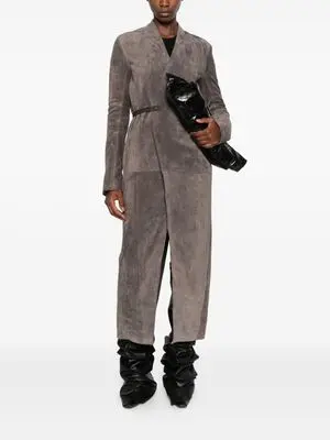 Rick Owens Leather Long Coat