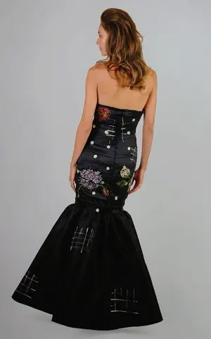 SALMA OSMAN Strapless Mermaid Gown