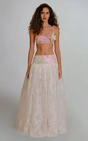SALMA OSMAN Embellished Lace And Organza Set