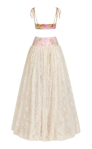 SALMA OSMAN Embellished Lace And Organza Set