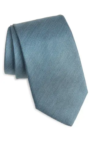 Eton Shantung Silk Tie - Medium Blue