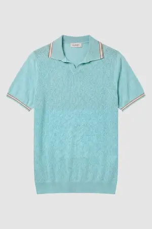 GARNET Classic-fit Modal Polo Shirt - Aqua